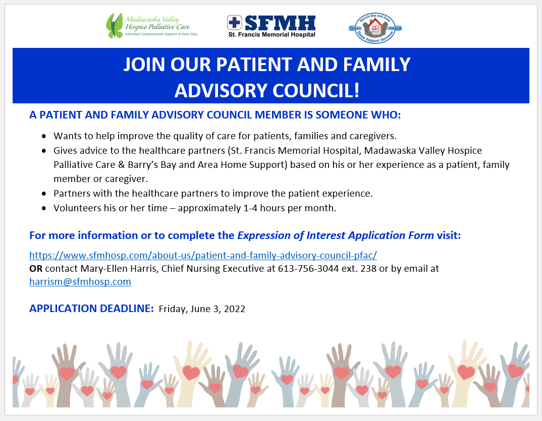 Patient and Family Advisory Council (PFAC) - St. Francis Memorial Hospital